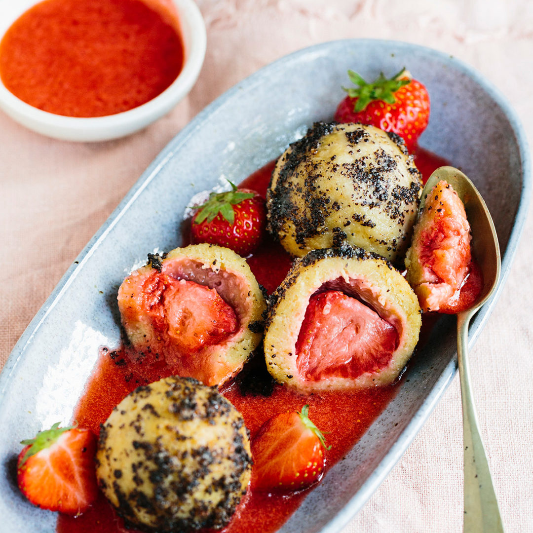 Erdbeer-Mohn-Knödel - Janina and Food